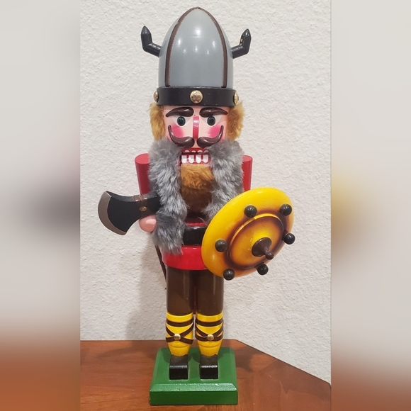 Unique Vintage | Holiday | Vintage German Wooden Viking Warrior ...
